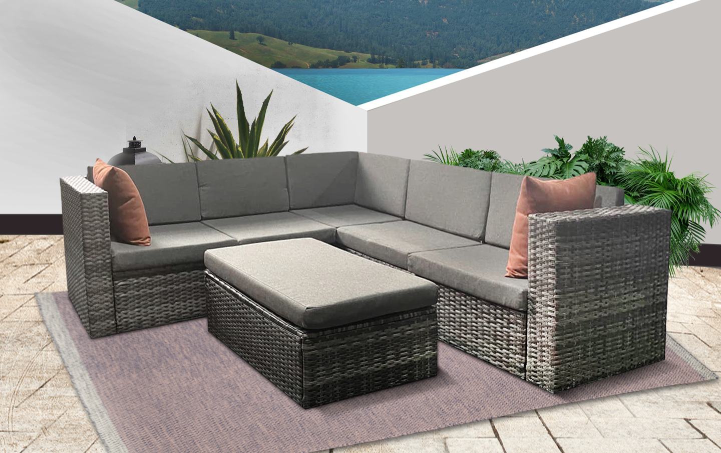 Niko Outdoor Sectional - Furniture Depots